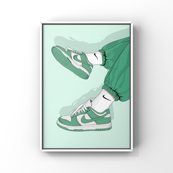 Large Nike Shoe Art - Etsy