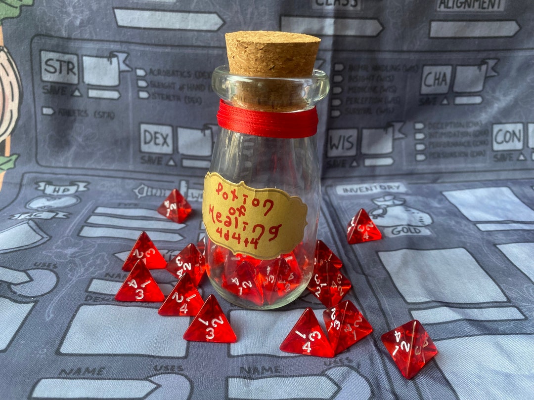 D&D Healing Potion Dice Bottles - Etsy