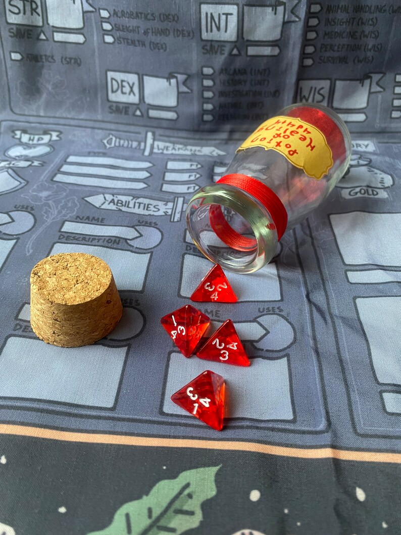 D&D Healing Potion Dice Bottles - Etsy