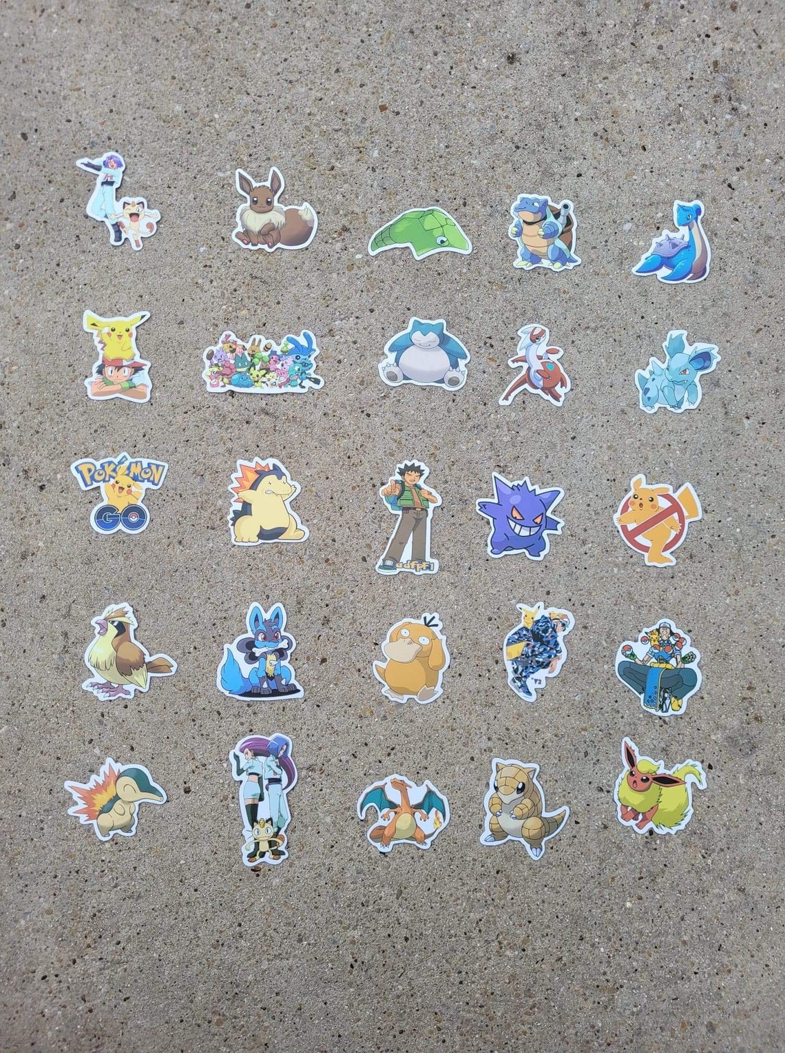 Pokémon Stickers 50pc Pikachu Ash Team Rocket and Many - Etsy