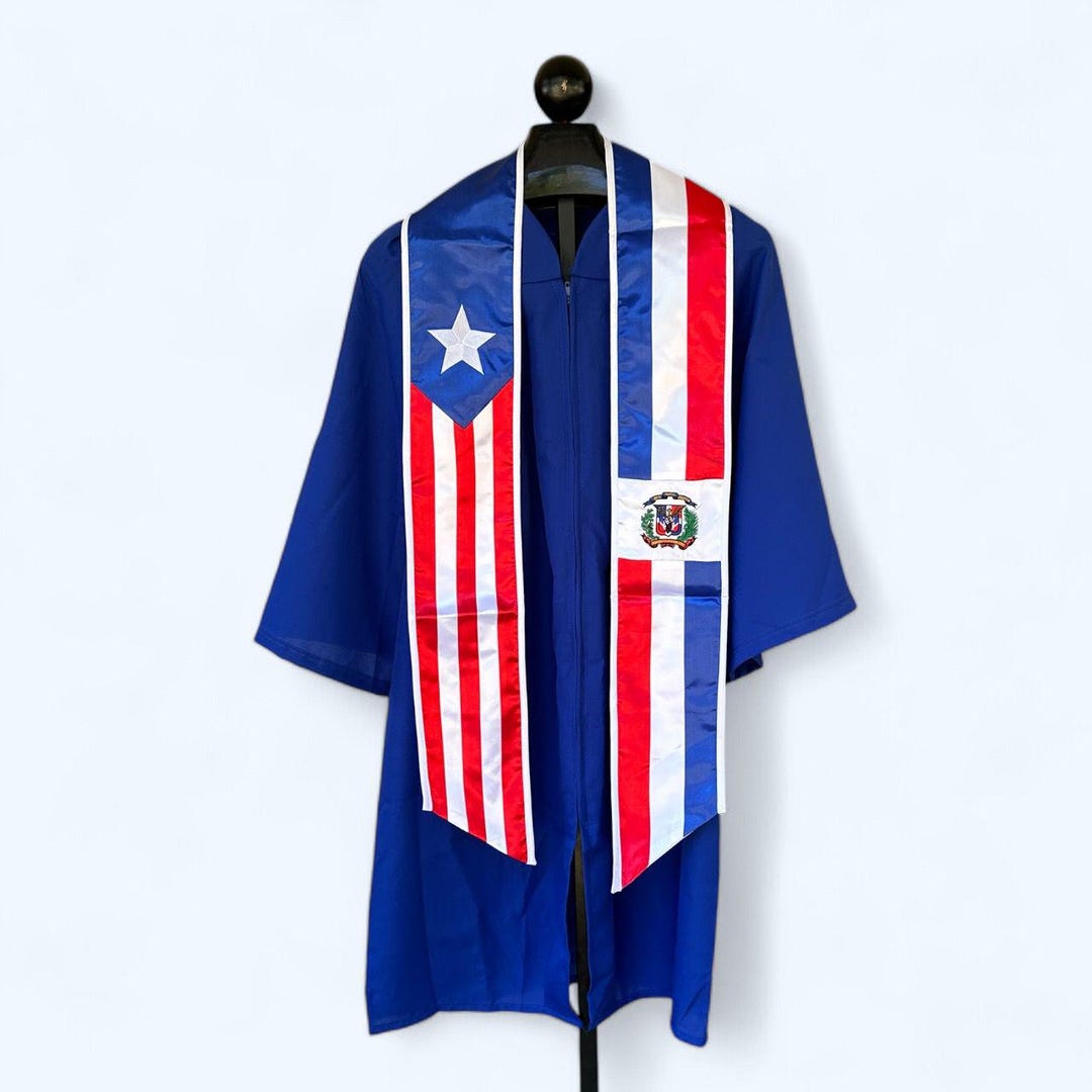 Dominican Republic/puerto Rico Graduation Stole, Latino Stoles, Senior ...
