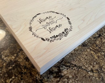 Laser Engraved Slate/wood Cutting Board - Etsy