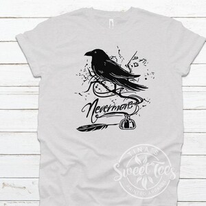 Nevermore Shirt Edgar Allen Poe tee The Raven tshirt gift | Etsy