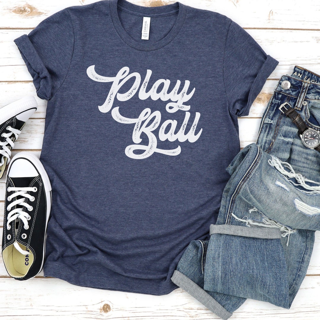Playball Plus Sized Baseball Shirt, 2x 3x 4x 5x Baseball Fan Tshirt ...