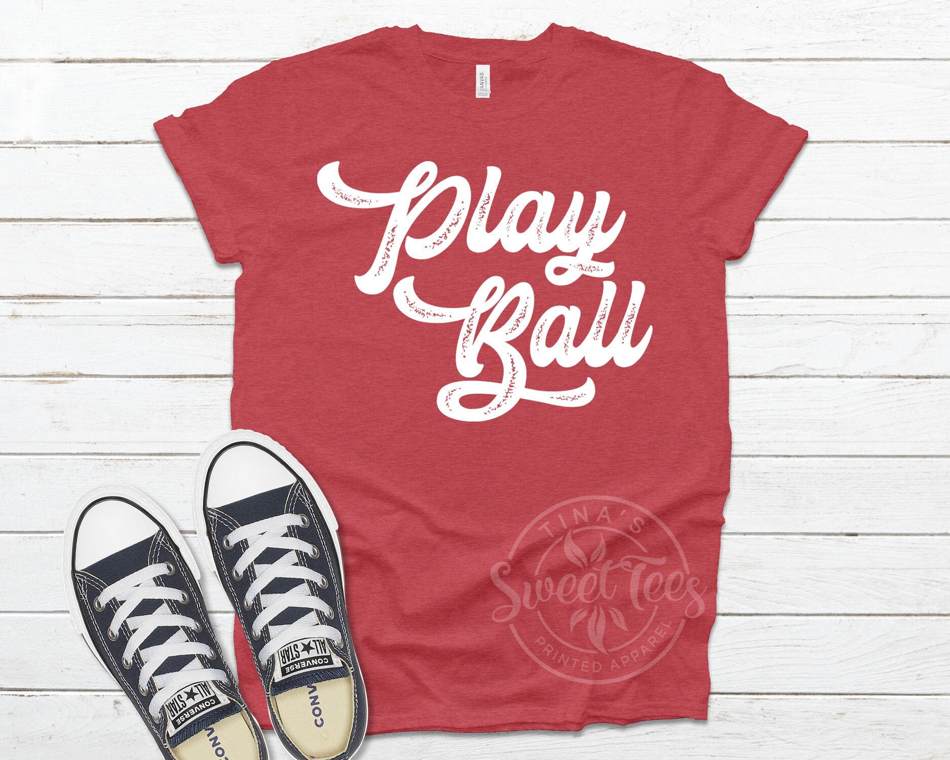 Play Ball Shirt Baseball Tee Vintage Retro Design Softball - Etsy