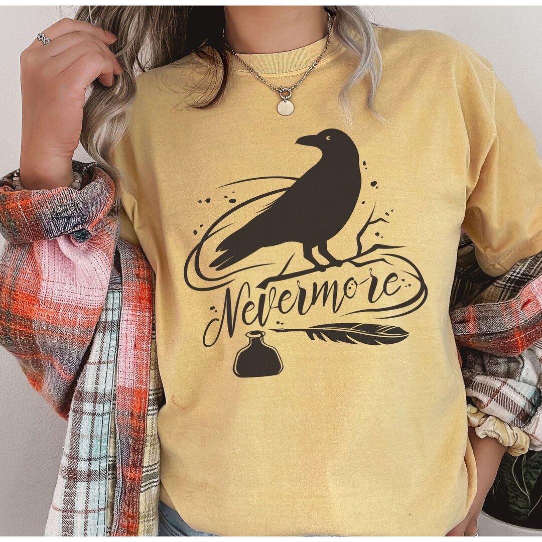 Edgar Allan Poe Shirt, Nevermore the Raven Tee, Book Lover Shirt ...