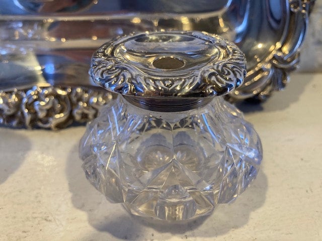 Antique Silver Plate Desk Set, Original Ink Wells Circa 1810 - Etsy