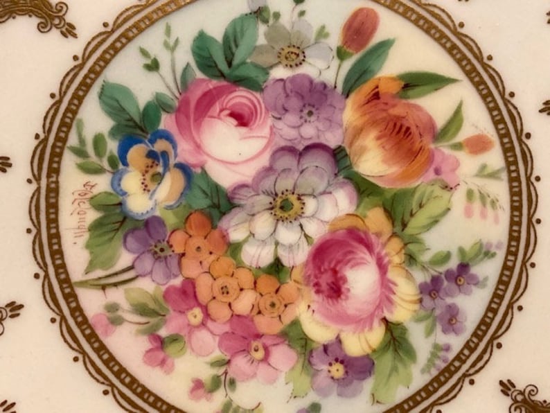 Rare and Spectacular Set of 12 Antique Minton Dinner Plates Made for ...
