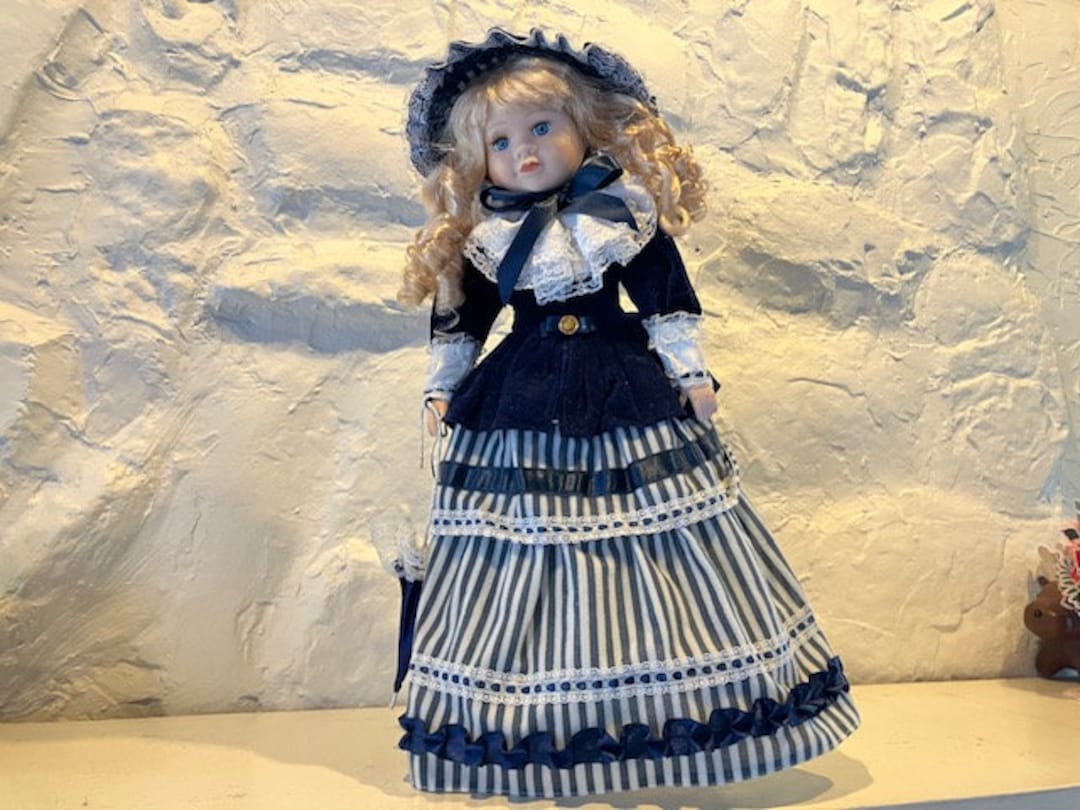 Elegant Porcelain Bisque Doll, Handpainted by Soft Expressions, Circa ...