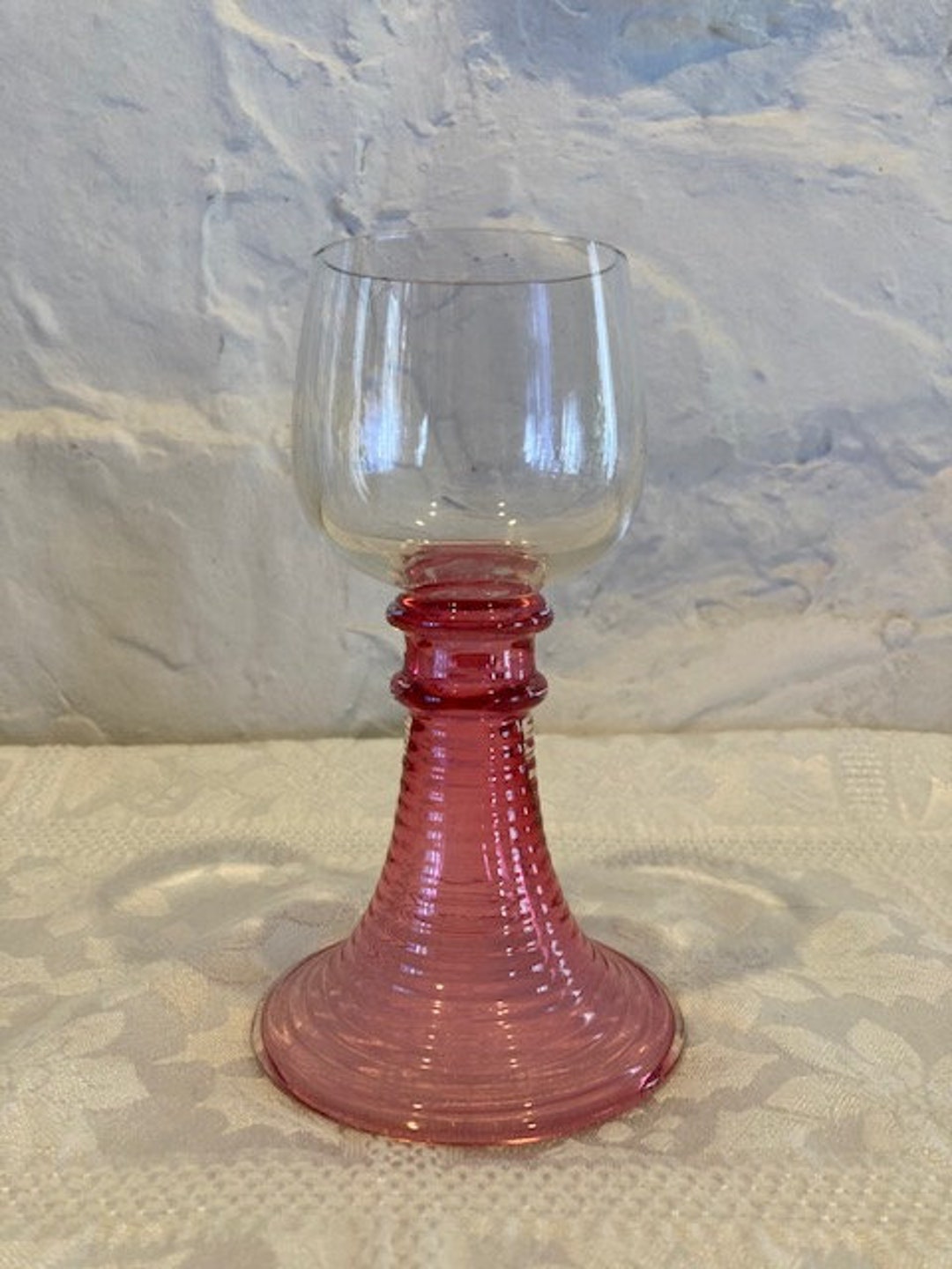 Ruby Stemmed Antique Wine Glass - Etsy