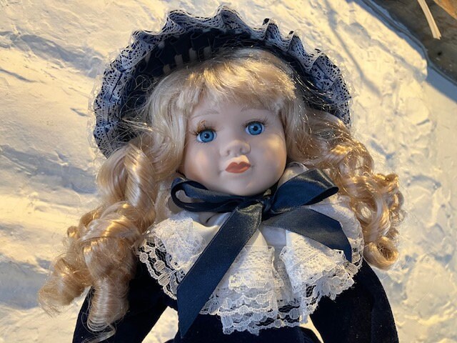 Elegant Porcelain Bisque Doll, Handpainted by Soft Expressions, Circa ...