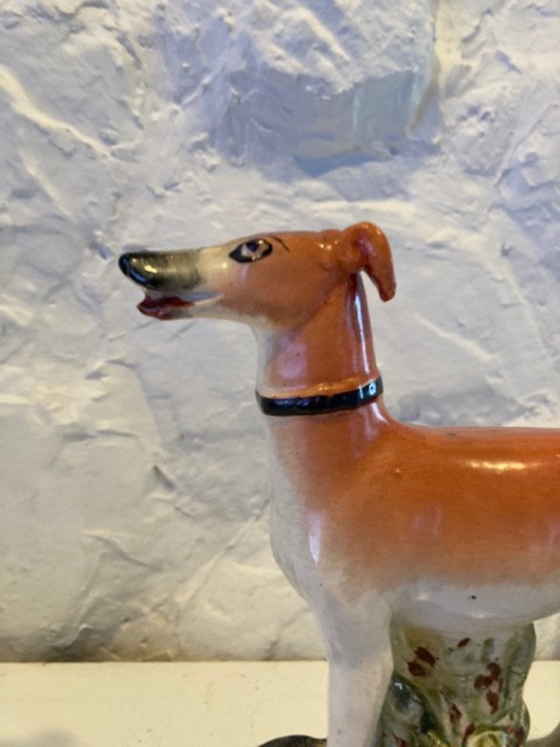 Antique Staffordshire Whippet With Rabbit at His Feet, Circa 1860, 7 ...