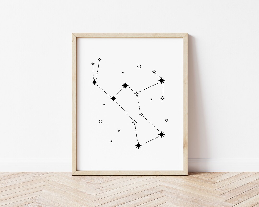 Constellation Line Art Digital Print Neutral Print Single Line Art Wall ...
