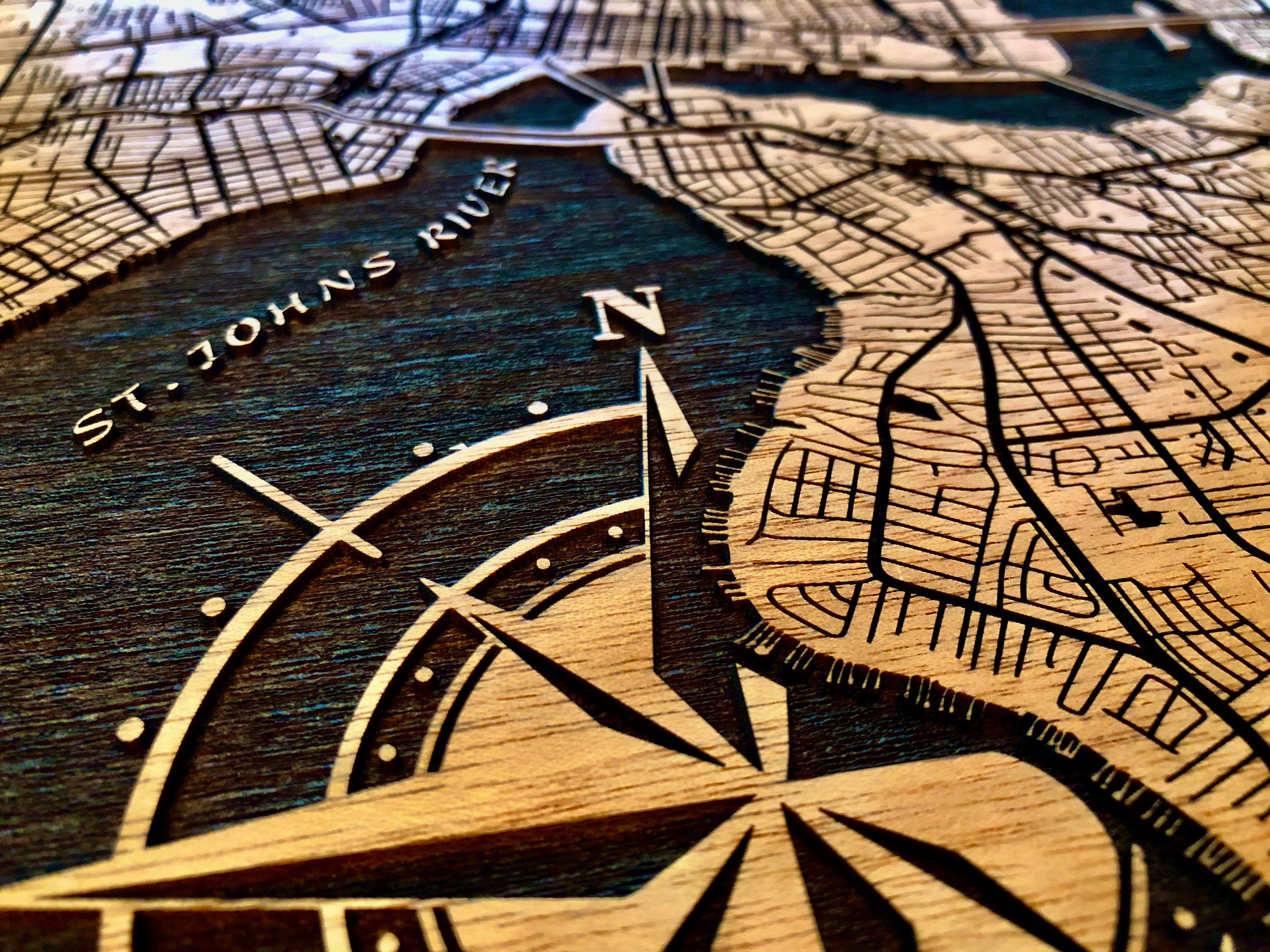Laser Engraved Wood Map - Etsy