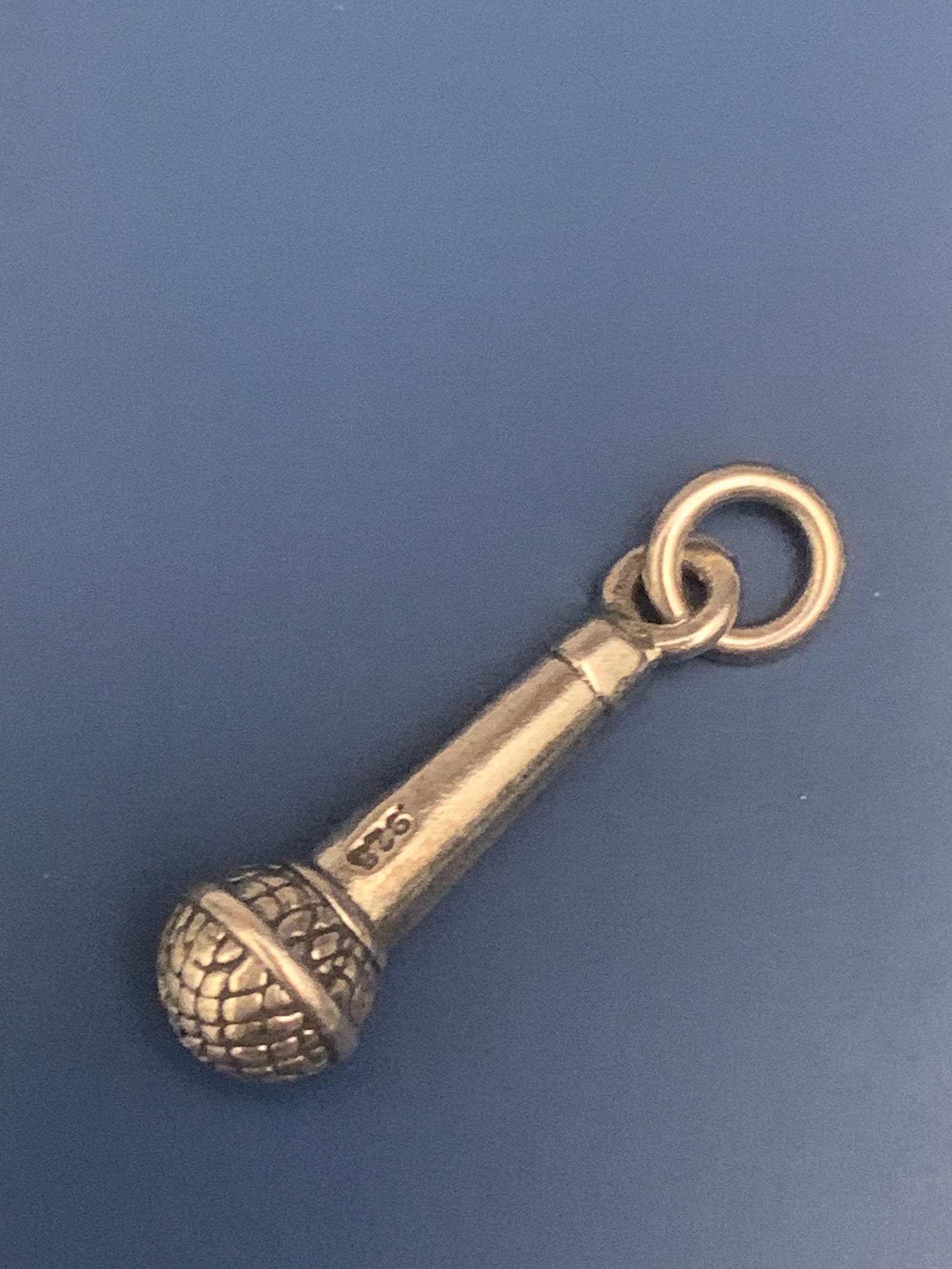 925 Handheld Microphone Vintage Sterling Silver Jewelry Charm #band - Etsy