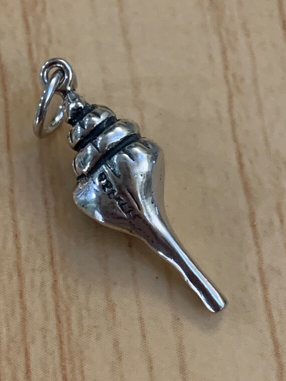 925 Sea Shell Conch Sterling Silver Jewelry Charm - Gem