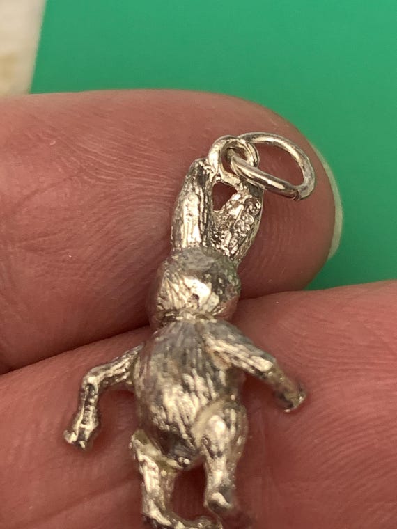 925 Rabbit Vintage Moveable Sterling Silver Jewelry C… - Gem