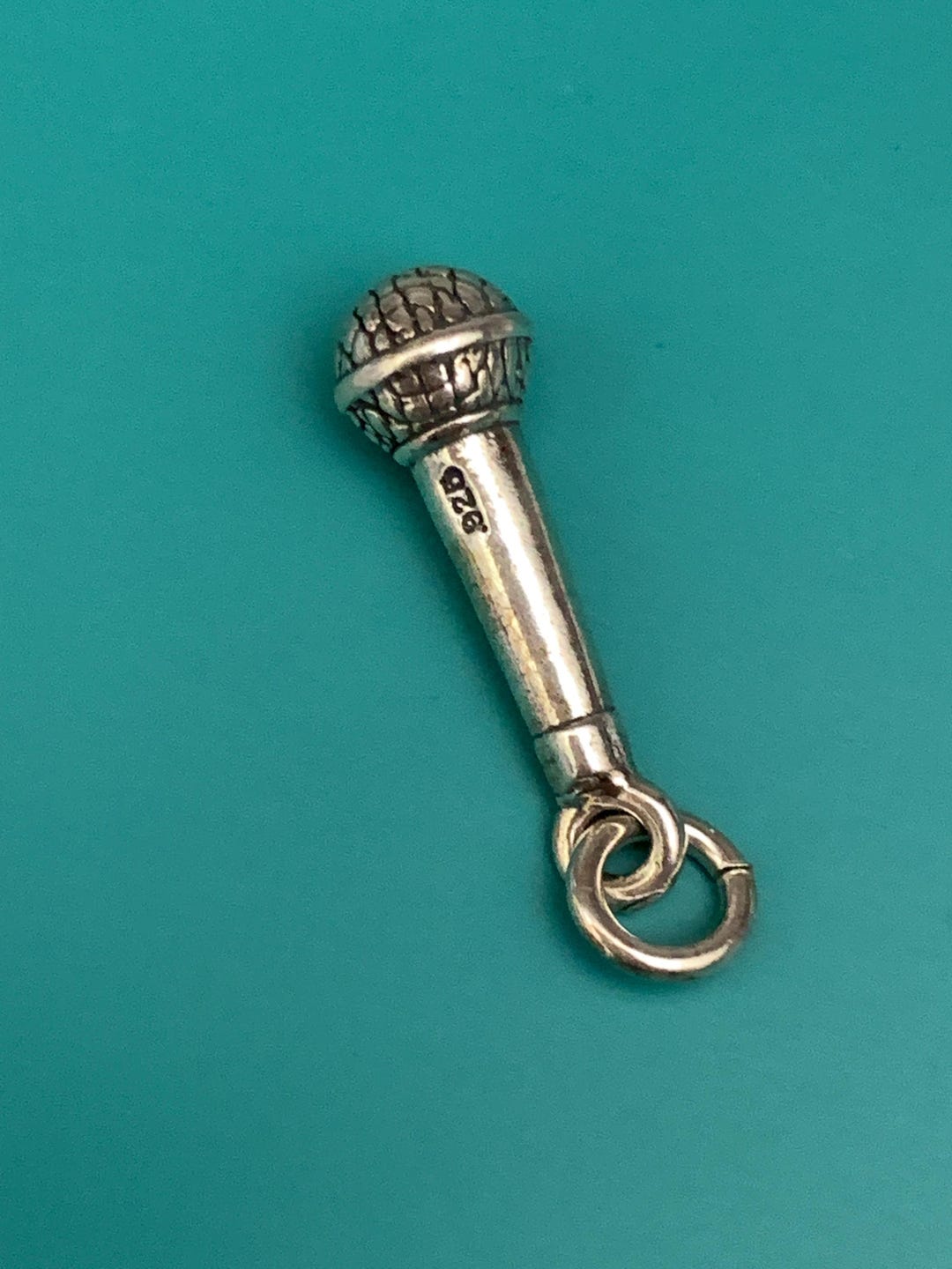 925 Microphone Sterling Silver Jewelry Charm #band #singer - Etsy