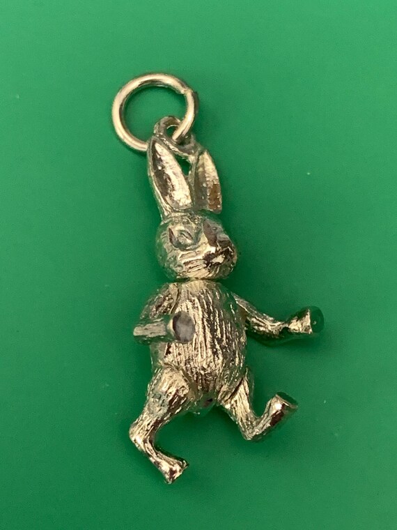 925 Rabbit Vintage Moveable Sterling Silver Jewelry C… - Gem