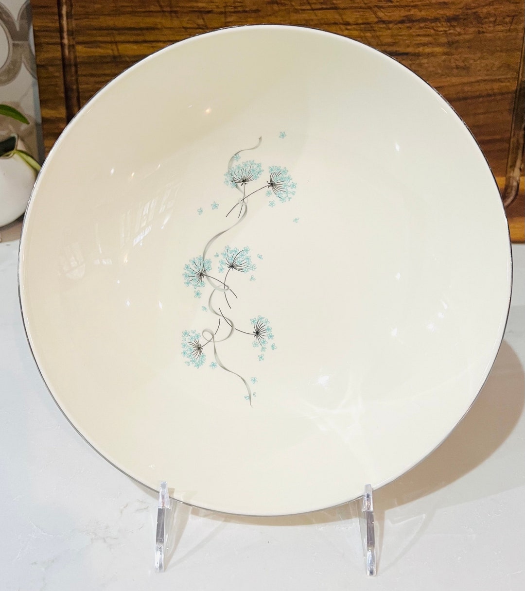 Taylor Smith Taylor Blue Lace 1959 Serving Bowl TS&T China Homemaker ...
