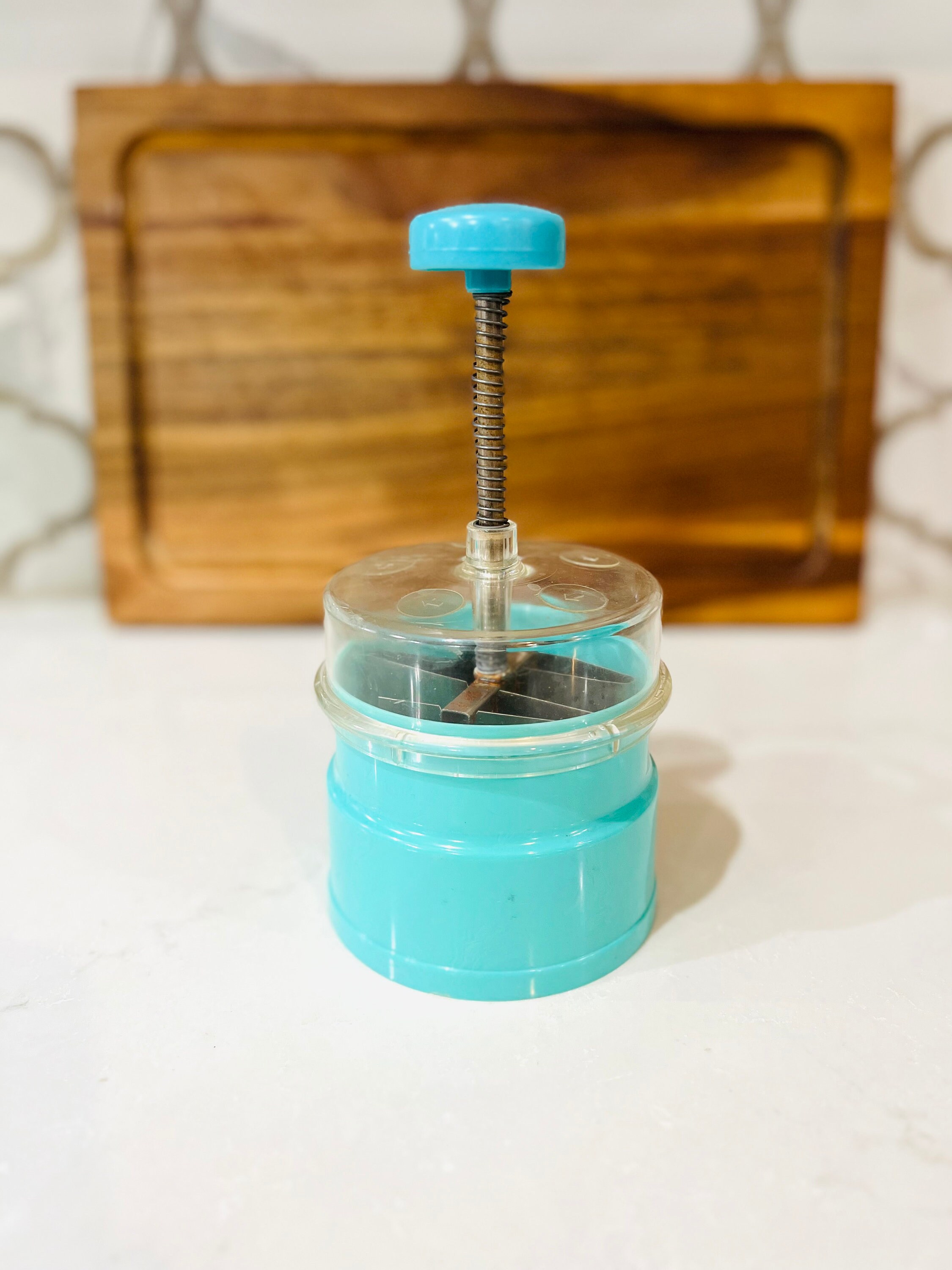 Vintage Aqua Turquoise Blue Chop-o-matic Food Chopper Popeil - Etsy