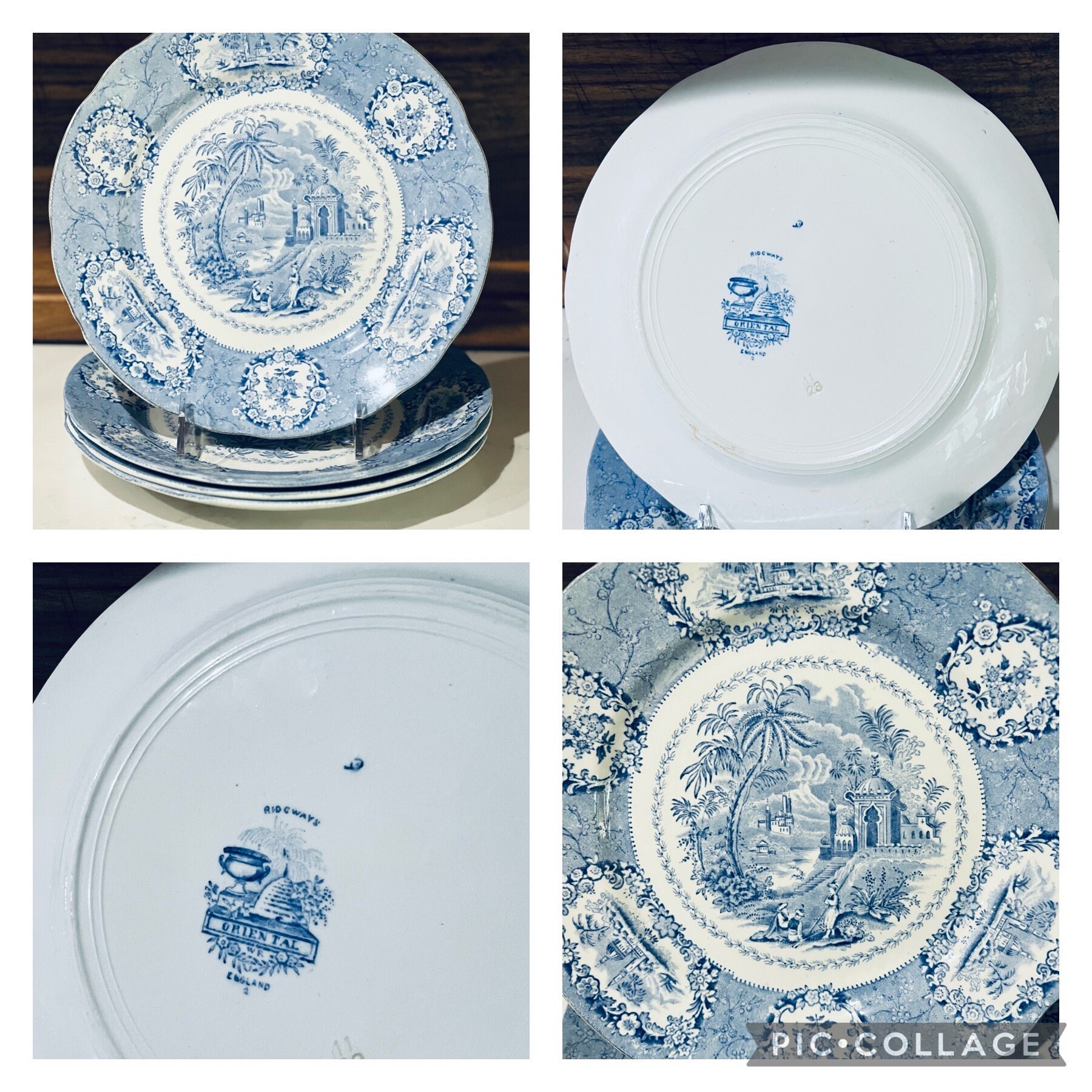 Antique Ridgways England Blue Flow China Oriental Pattern C.1890s - Etsy