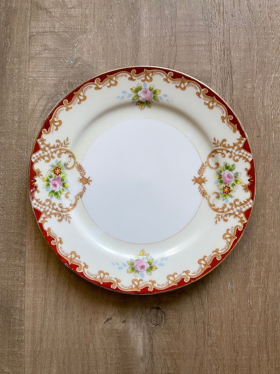Vintage Sakura China Made in Japan Salad Luncheon Plate Floral | Etsy