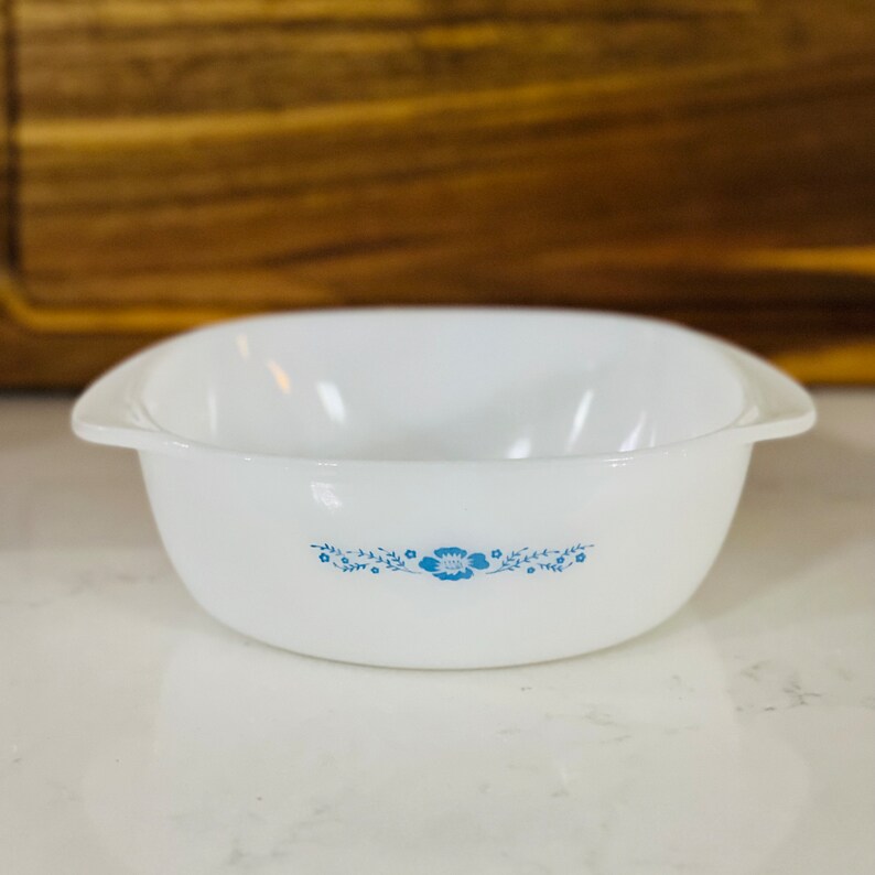 Vintage Termocrisa Pyrex Opal Glass Casserole Dish Cornflower Blue - Etsy