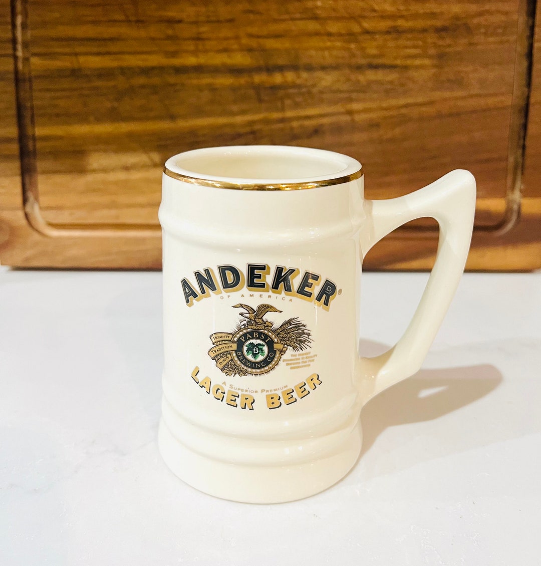 Vintage Andeker Lager Pabst Brewing Ceramic Beer Stein Vintage Beer Mug ...