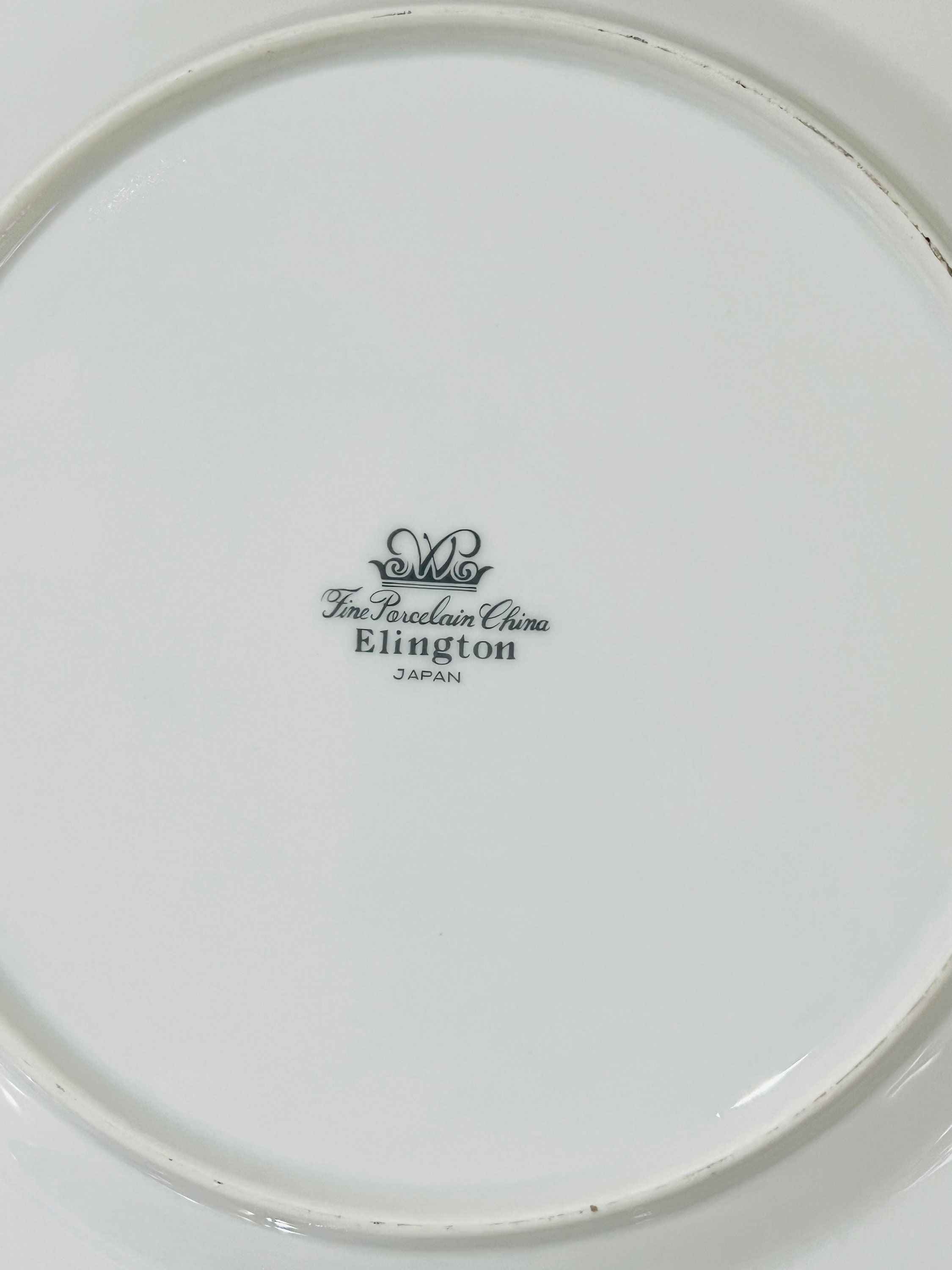 Vintage Wade Fine China of Japan Blue Floral Elington Dinner Plates Set ...