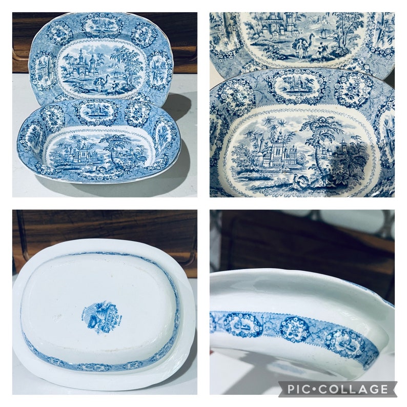 Antique Ridgways England Blue Flow China Oriental Pattern C.1890s - Etsy