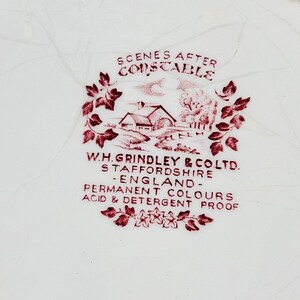 Vintage WH Grindley Staffordshire Scenes After Constable Dinner Plate A ...