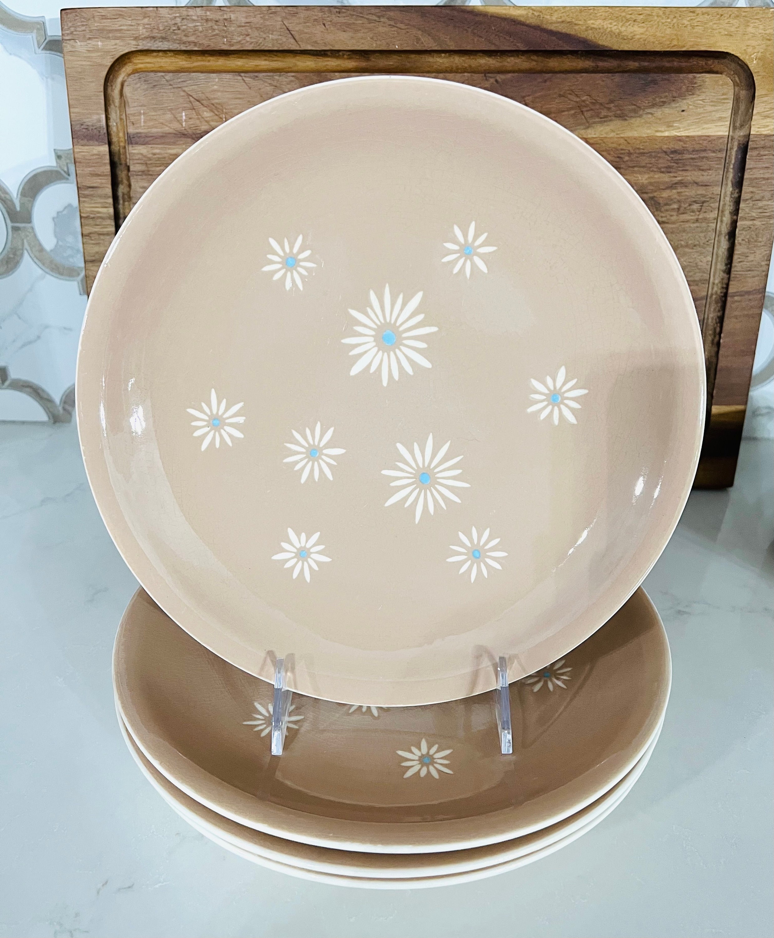 Vintage Harker Pottery Co 1950s Dinner Plates Bread Plates Harkerware ...