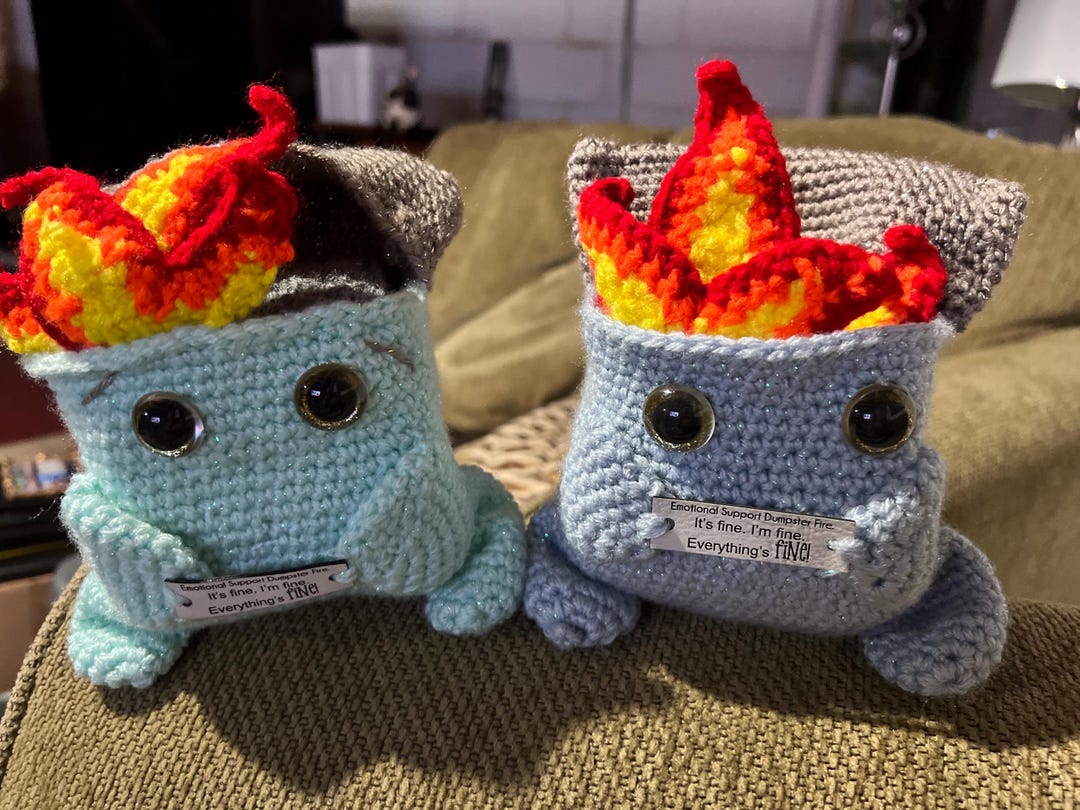Emotional Support Dumpster Fire Scarf Crochet Pattern - Etsy