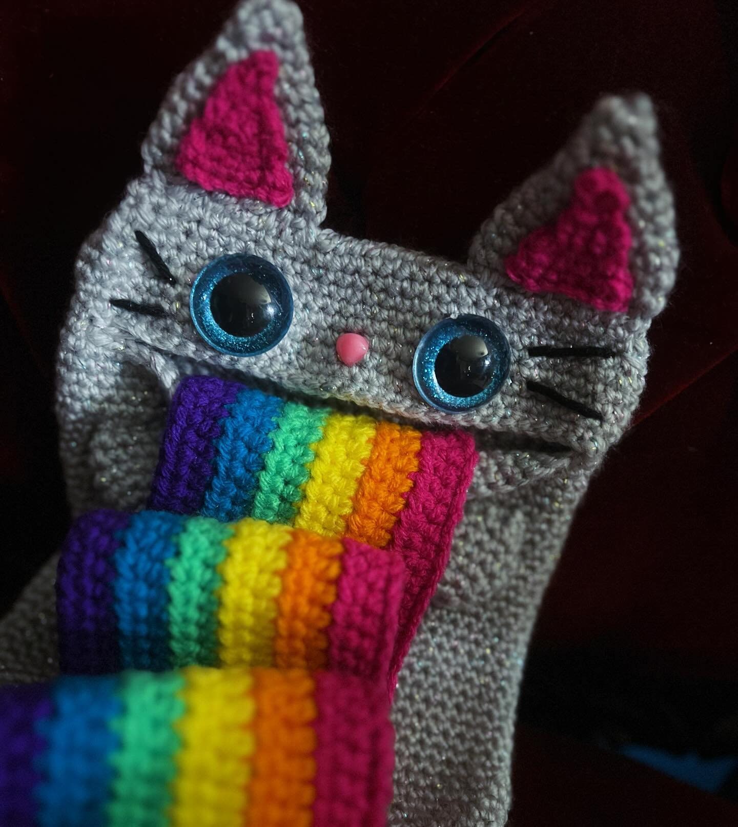 Kitty Rainbow Barf Scarf Crochet Pattern - Etsy