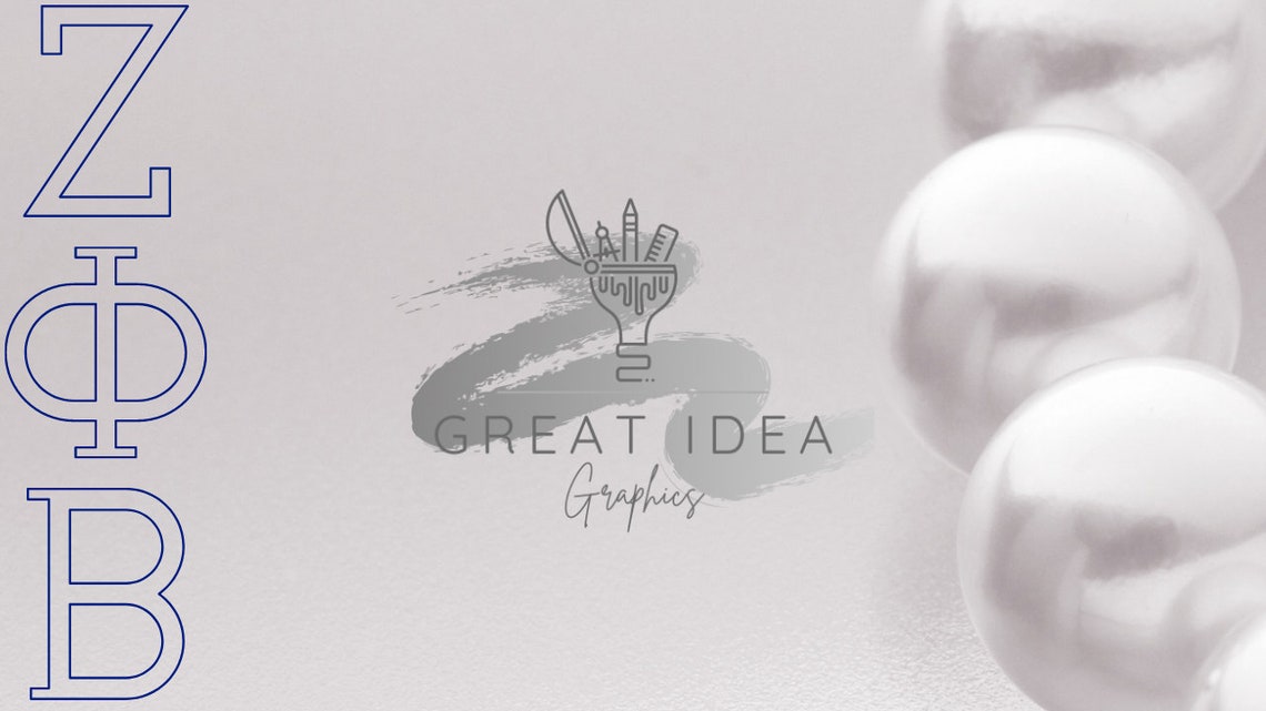 Zeta Phi Beta Zoom Background | Virtual Background | Zphib | Blue and ...