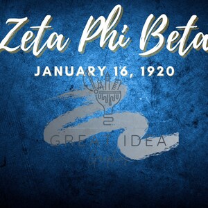 Zeta Phi Beta Zoom Background | Virtual Background | Zphib | Blue and ...
