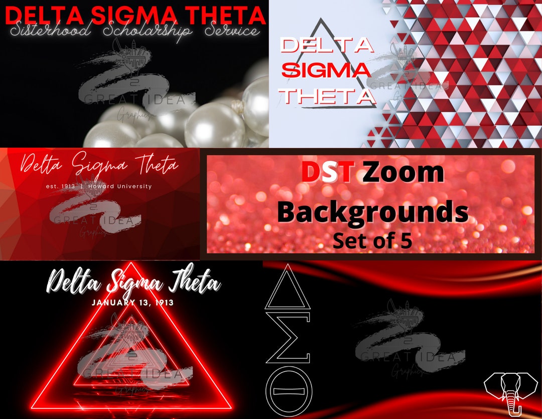 Delta Zoom Background | Virtual Background | Delta Sigma Theta | Red ...