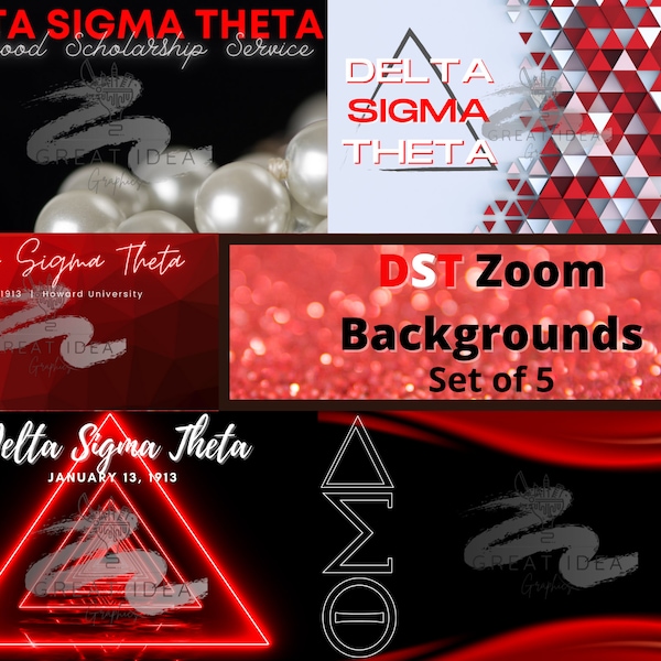 Delta Sigma Theta Zoom Backgrounds - Etsy