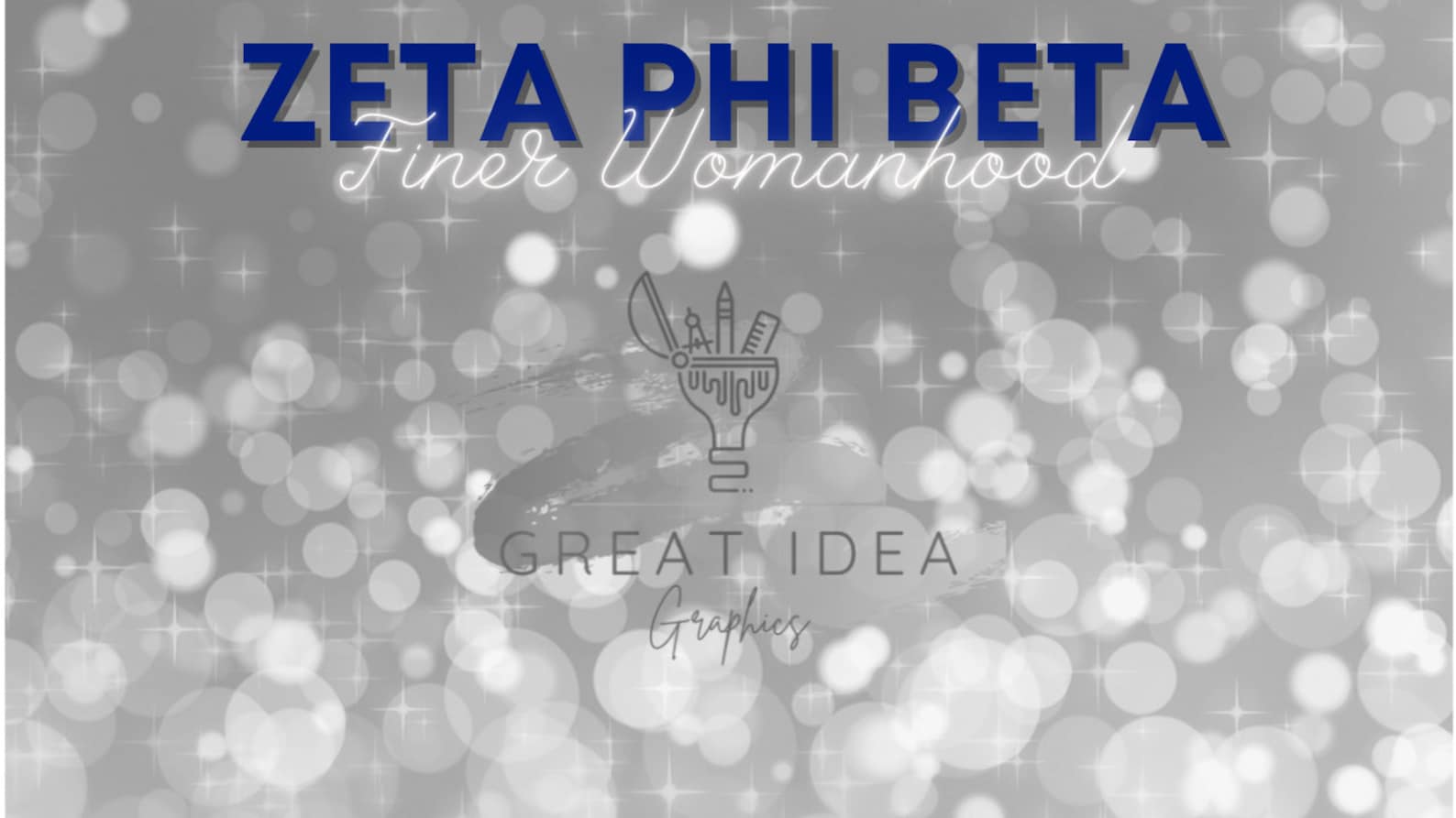 Zeta Phi Beta Zoom Background | Virtual Background | Zphib | Blue and ...