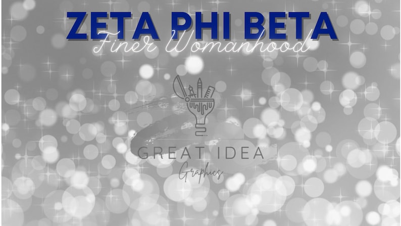 Zeta Phi Beta Zoom Background | Virtual Background | Zphib | Blue and ...