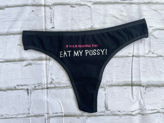 Eat My Pussy Thongs Daddys Pussy Thong Adult Novelty Etsy 