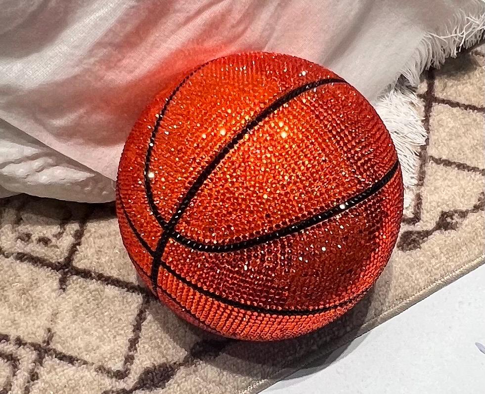 Custom Bling Basketball – Handmade Rhinestone Crystal Basketball Decor ...
