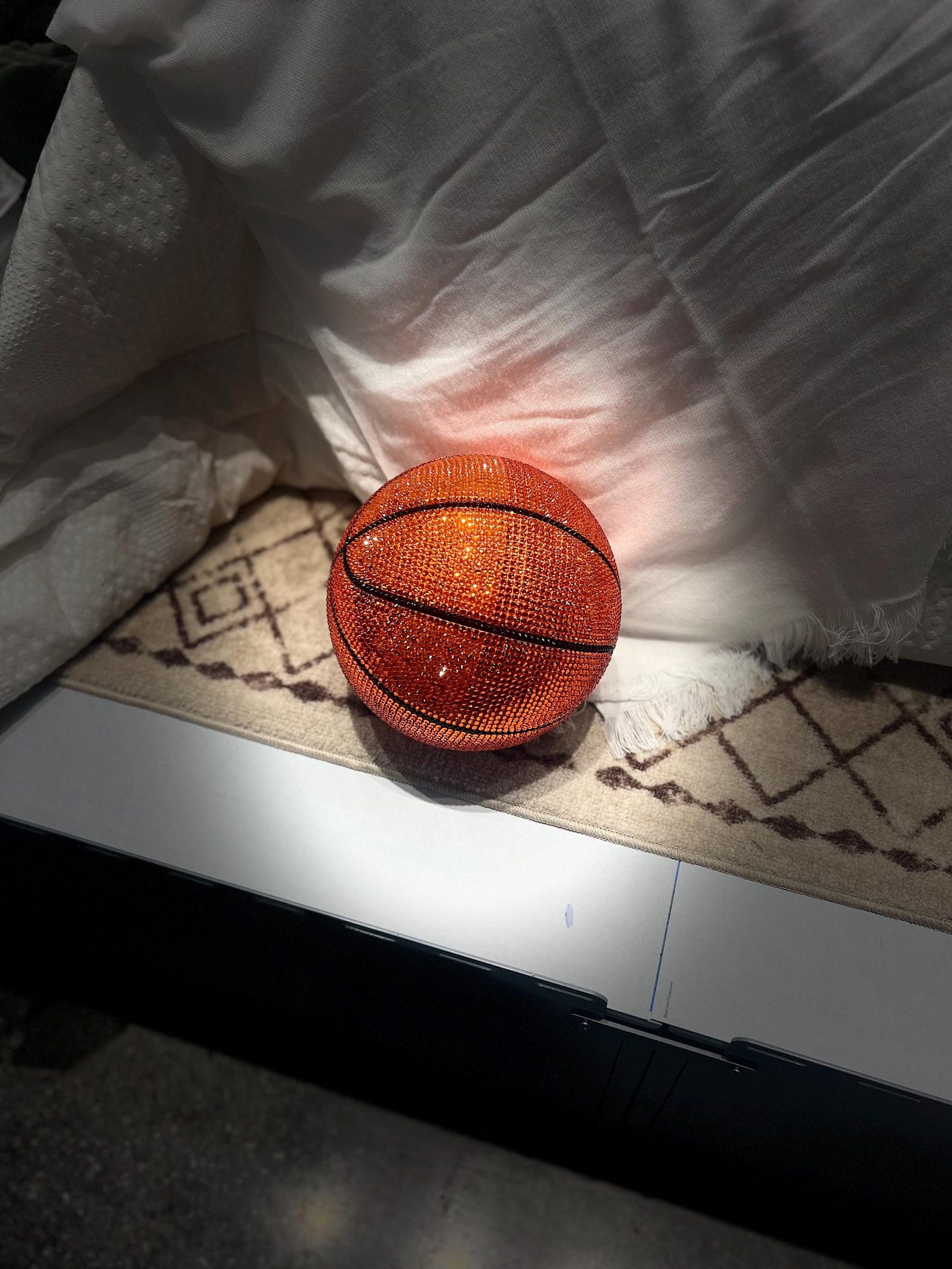 Custom Bling Basketball – Handmade Rhinestone Crystal Basketball Decor ...