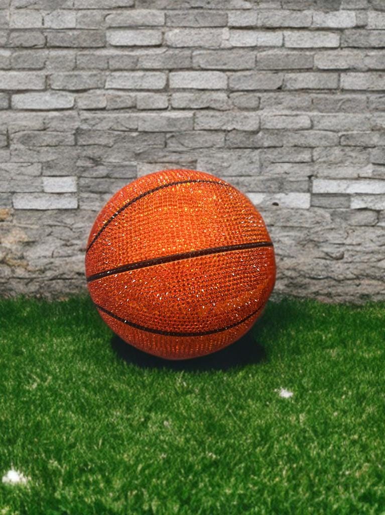 Custom Bling Basketball – Handmade Rhinestone Crystal Basketball Decor ...
