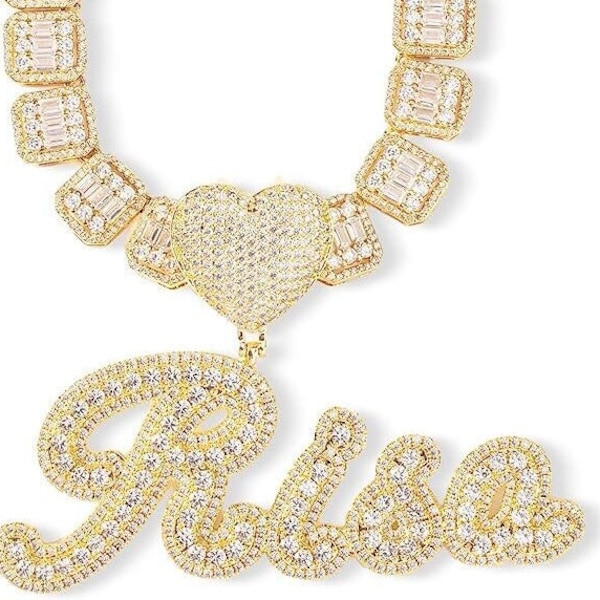 Iced Out Name Necklace - Etsy