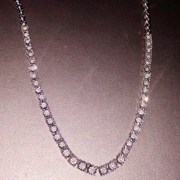 Real Diamond Necklace - Etsy