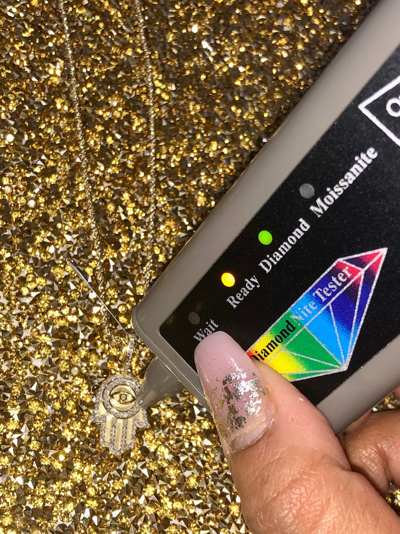 Real Diamond Pendant Hamsa Pendant Evil Eye Genuine Natural - Etsy