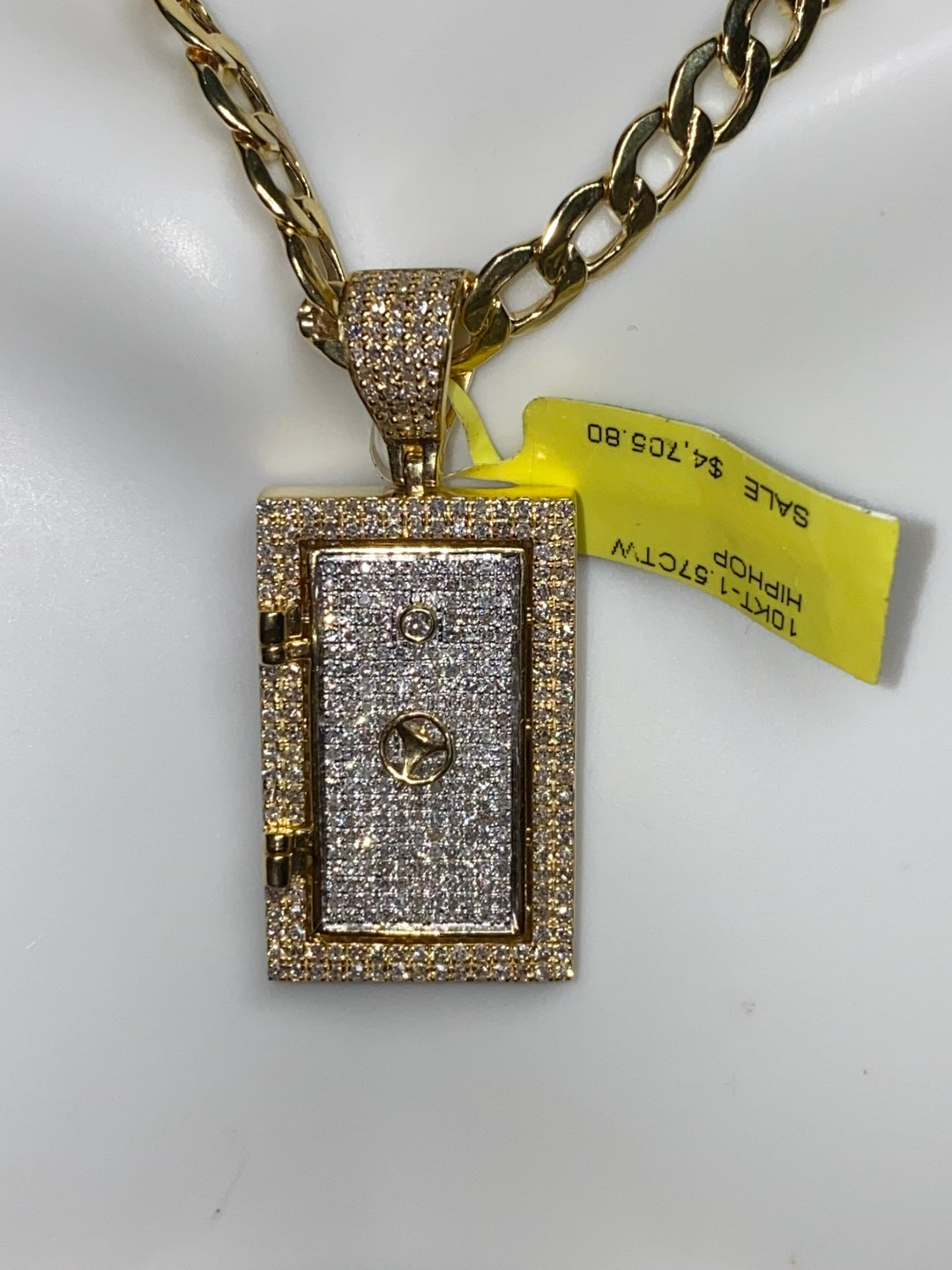 10k Solid Gold Urn Vault, Cremation Urn Pendant for Ashes, Natural ...