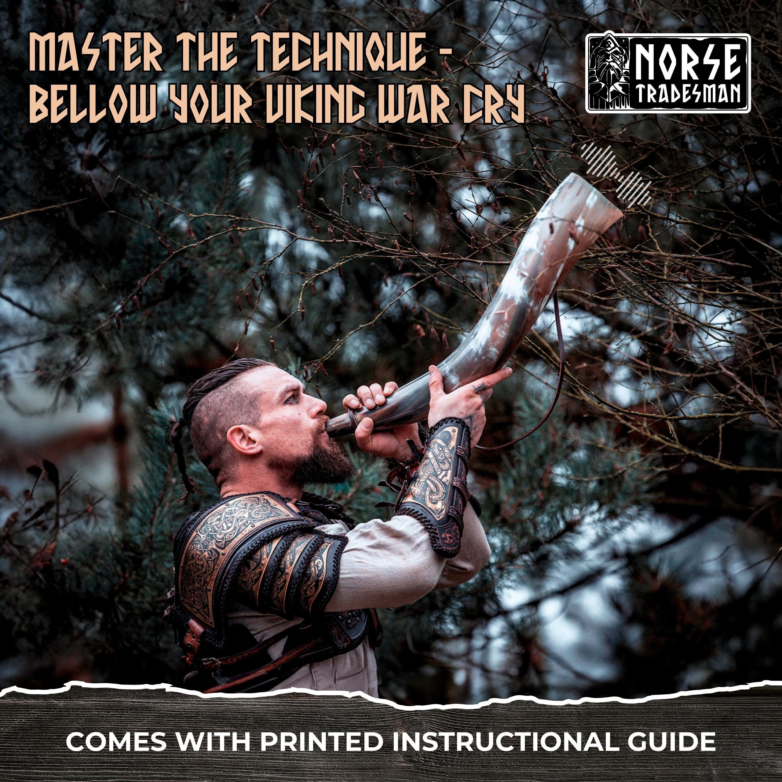 Norse Tradesman Viking War Horn- Battle Trumpet Crafted From Authentic ...